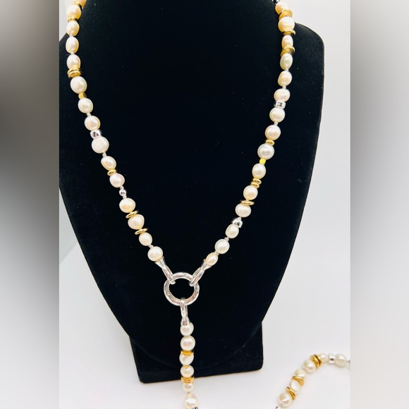 Grace & Heart | Jewelry | Grace Heart Sterling Silver Pearl Gold Tone ...